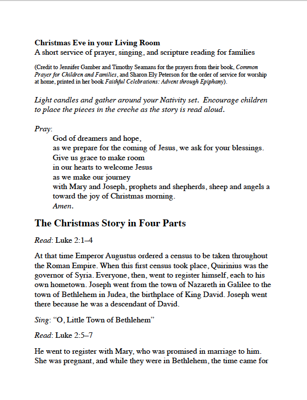 Christmas Eve Resources and Activities for Kids! - Saint Mark's ...