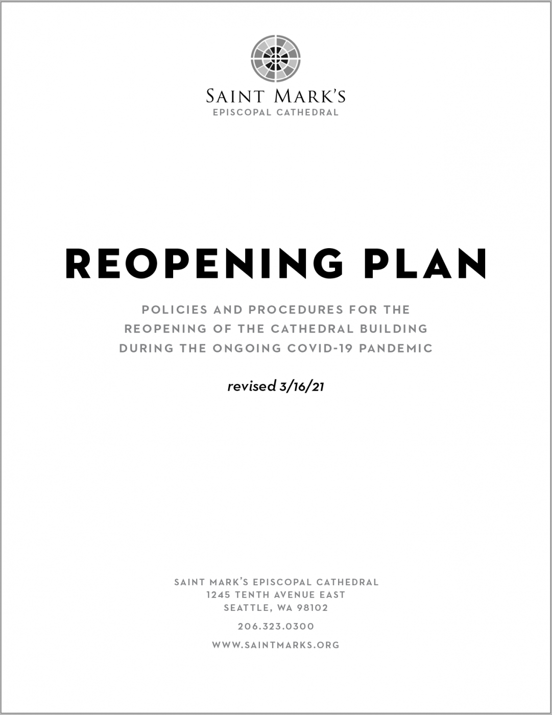 Reopening Planning - Saint Mark's Episcopal Cathedral